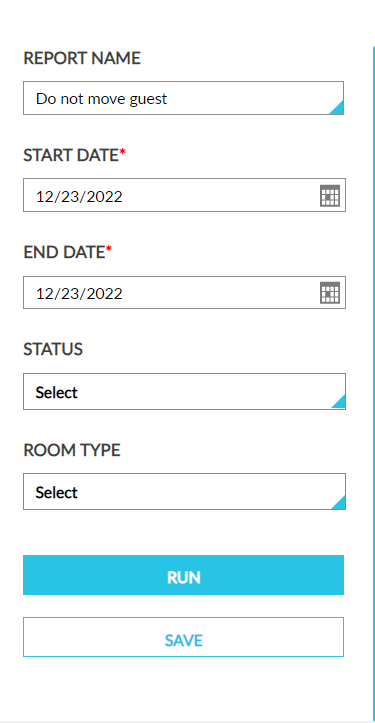 Do Not Move Guests Report